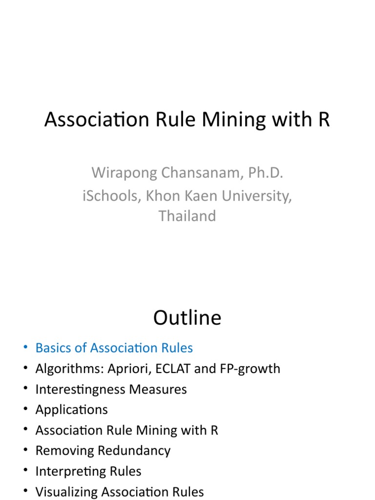 Association Rule Mining in R | PDF | Algorithms | Theoretical Computer ...