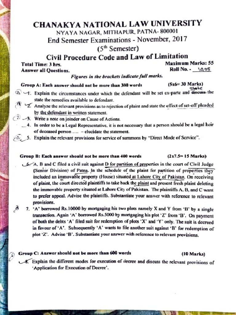 Previous Year QP (5th Sem) | PDF