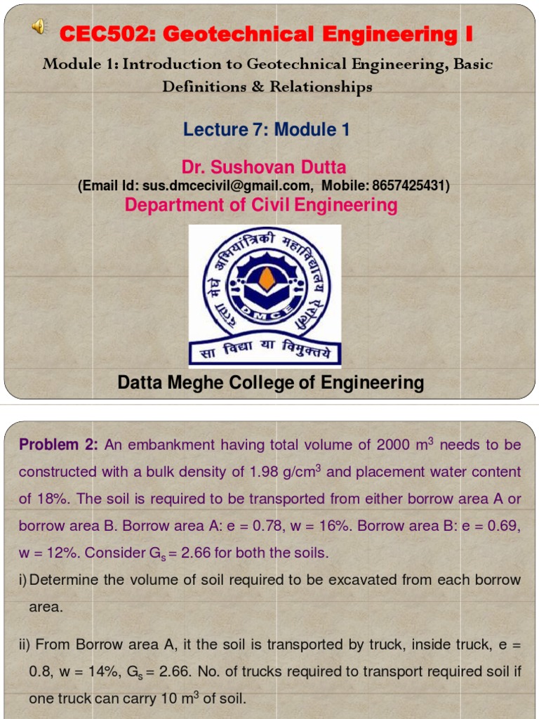Lec 7-8 Module 1 Lec 9 Module 3 | PDF | Density | Sedimentology