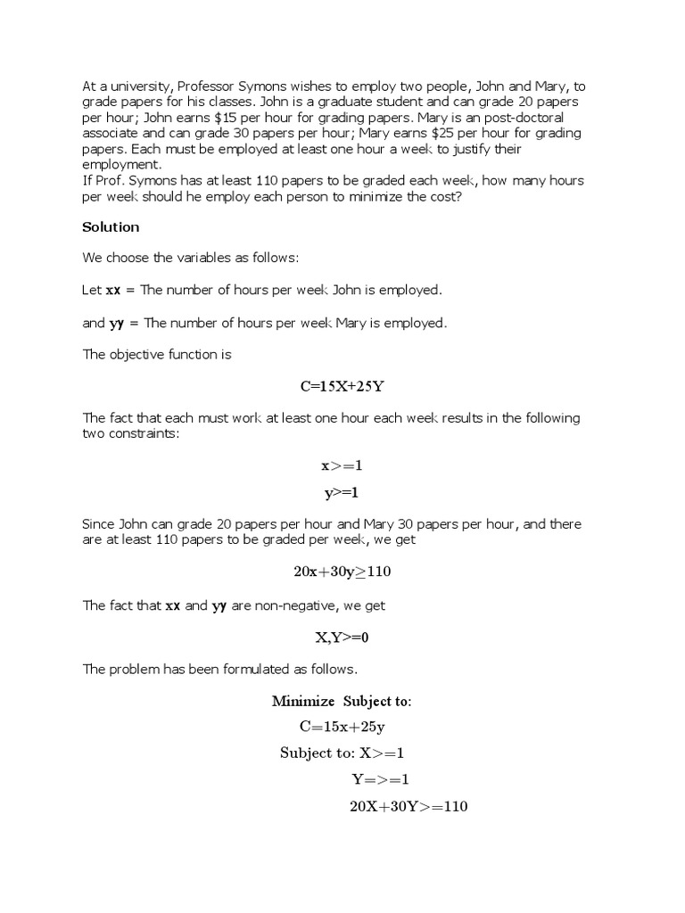 Prof Symons | PDF | Mathematical Optimization | Mathematics Of Computing