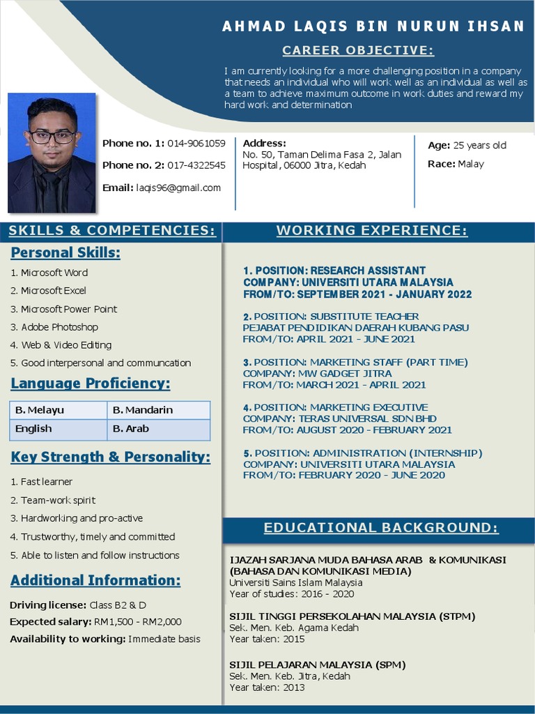 Resume - Ahmad Laqis UPDATED 2022 | PDF | Malaysia