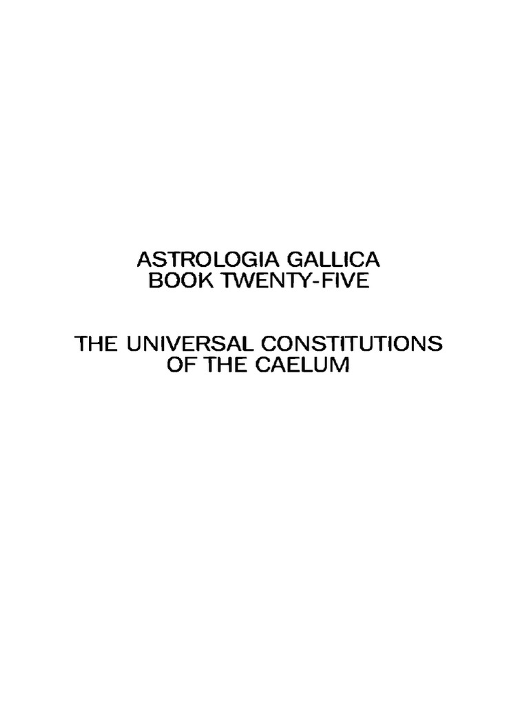 Jean-Baptiste Morin - Astrologia Gallica - Book 25 | PDF | Apsis | Planets
