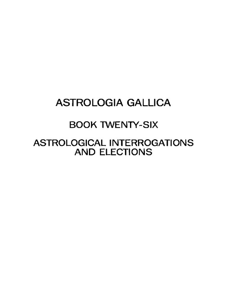 Jean-Baptiste Morin - Astrologia Gallica - Book 26 | PDF | Astrology ...