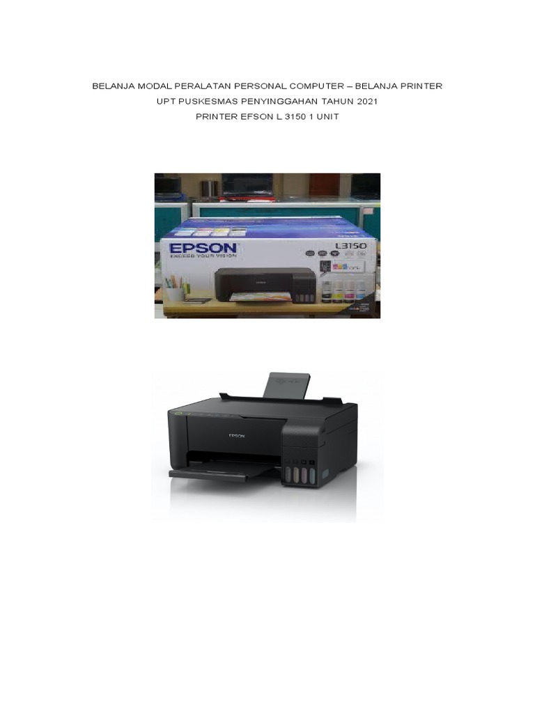 Belanja Modal Printer di Puskesmas 2021 | PDF