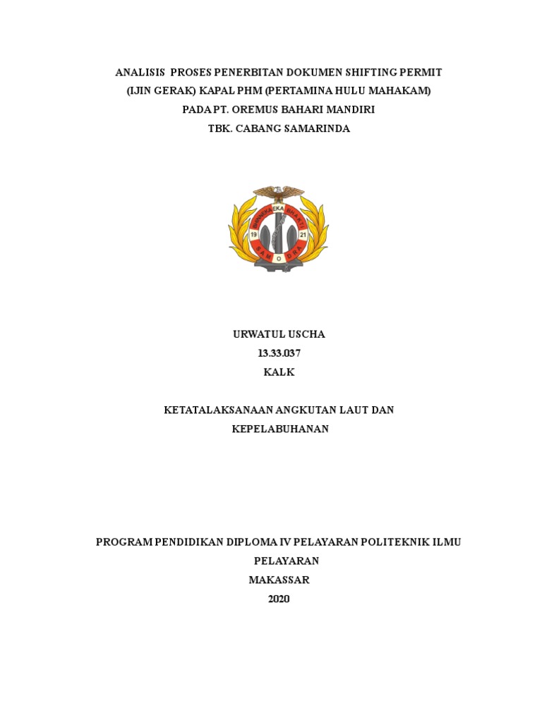Analisis Proses Izin Gerak Kapal PHM | PDF