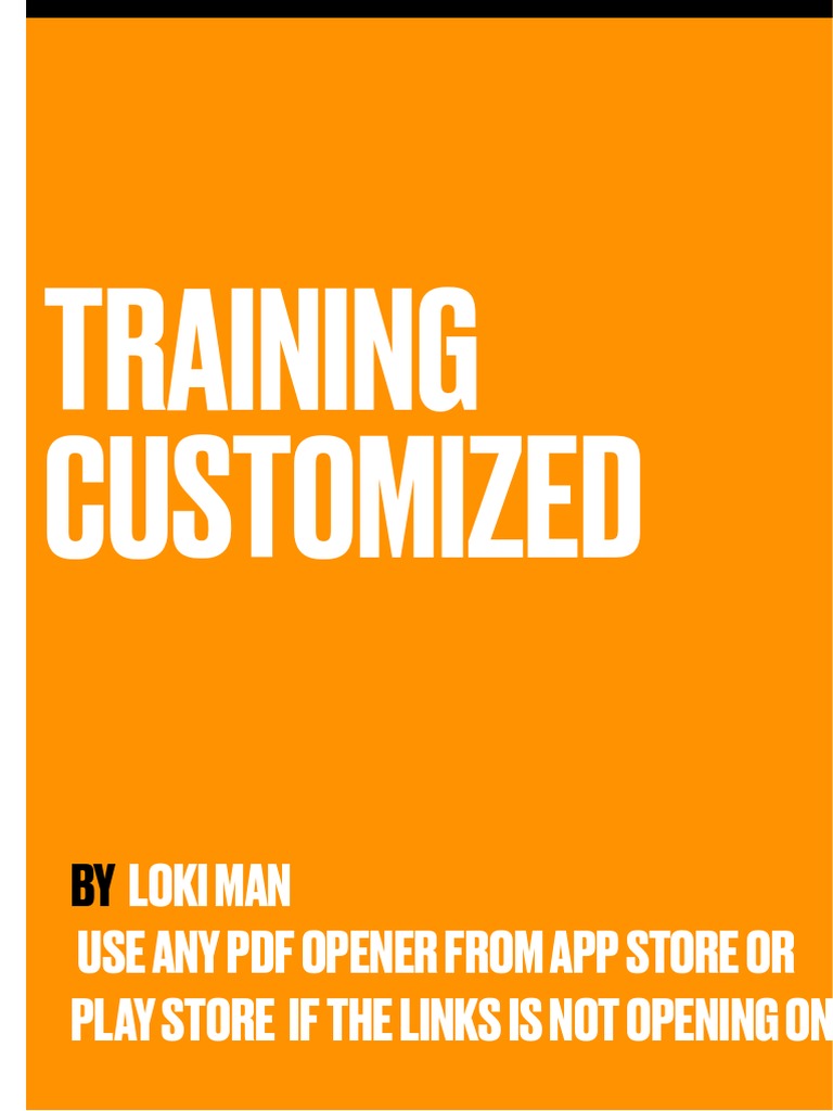 Training Customised Gradual PDF | PDF | Muscle Hypertrophy | Weight Training