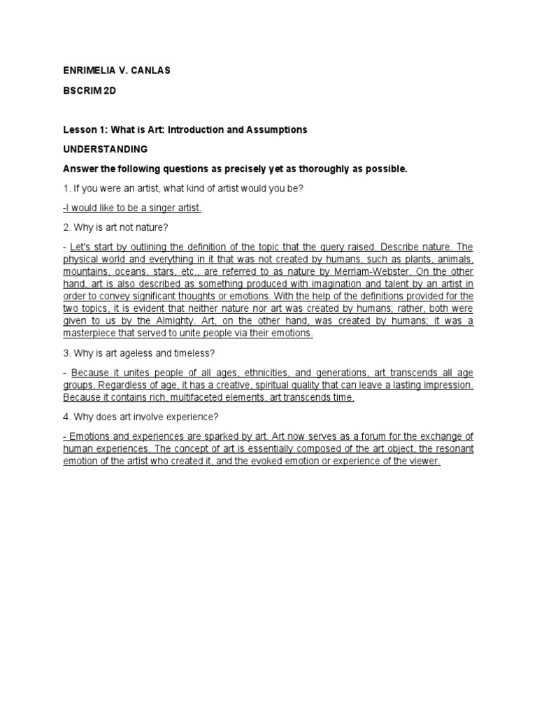 Prelims Activity Ge 6 | PDF | Paintings | Composition (Visual Arts)