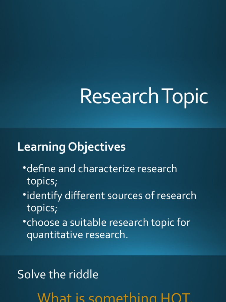 Research Topic (SECOND - Part 1) | PDF | Theory | Academic Publishing