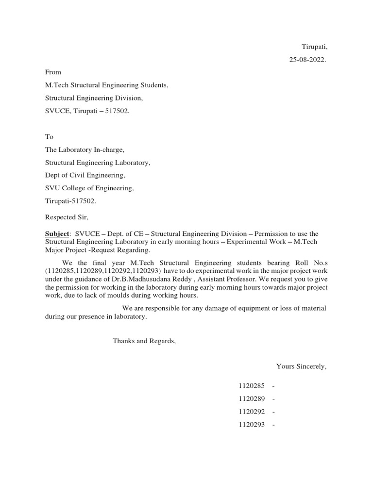 Permission Letter | PDF