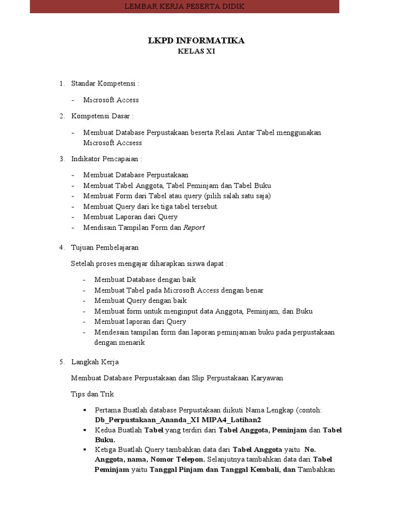 LKPD Informatika | PDF