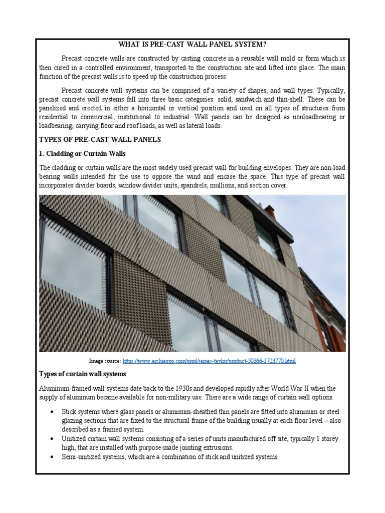 Precast Concrete Wall Panel Systems | PDF | Precast Concrete | Concrete