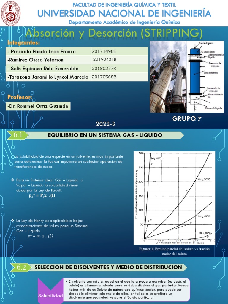 Capítulo 6 - Grupo 7 PDF | Descargar gratis PDF | Absorción (Química) | Solvente