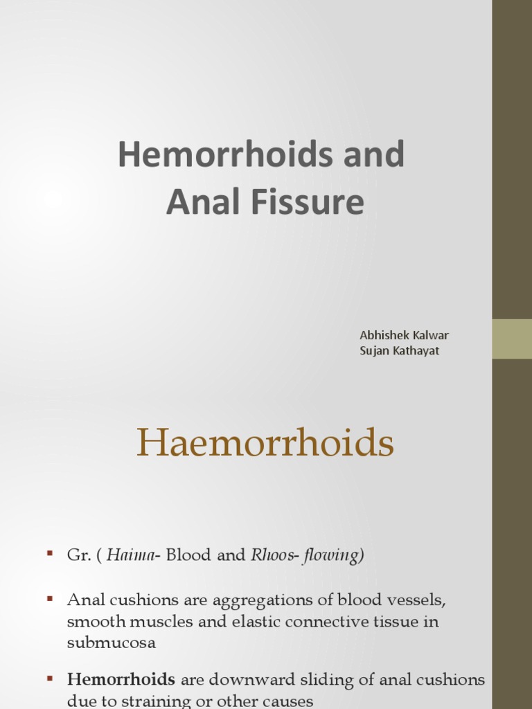 Hemorrhoids and Anal Fissure | PDF | Hemorrhoid | Clinical Medicine