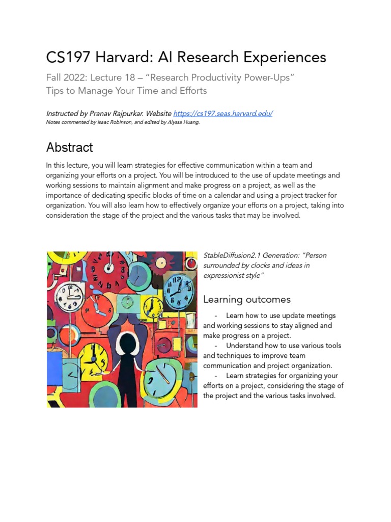 Harvard CS197 Lecture 18 Notes | PDF | Software Engineering | Computing Harvard CS197 Lecture 18 Notes | PDF | Software Engineering | Computing