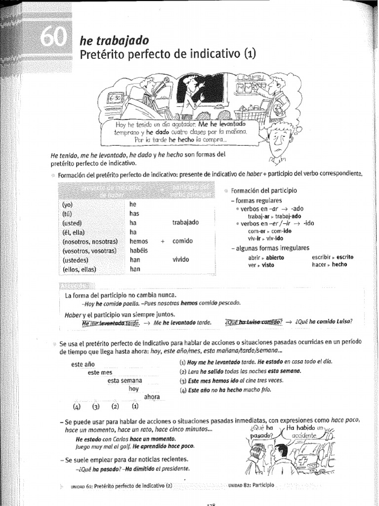 Preterito Perfecto Revision Gramatical | PDF