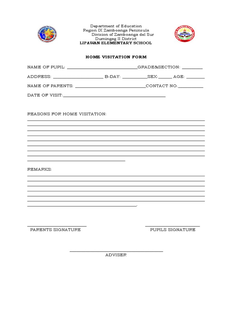 HOME VISITATION FORM | PDF