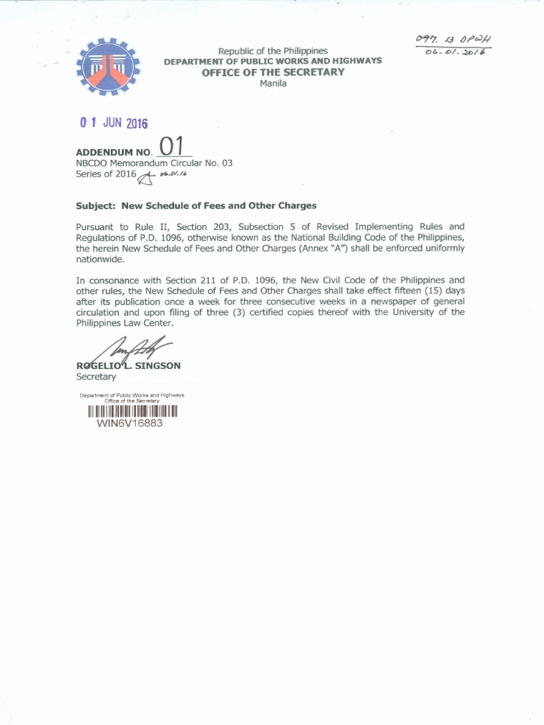 NBCDO MC - 03 - S2016-Addendum No.1 | PDF | Justice | Crime & Violence