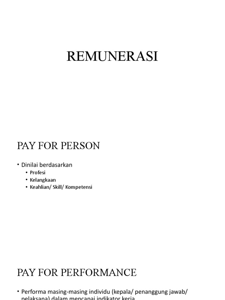 REMUNERASI | PDF