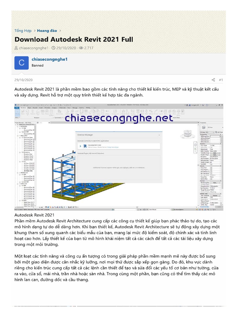 Autodesk Revit 2021 Full - Kênh Sinh Viên | PDF