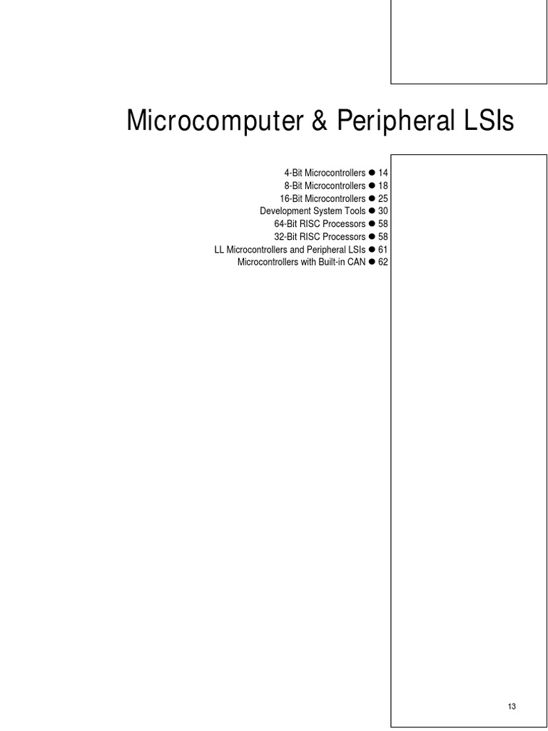Toshiba Microcomputer and Peripheral LSIs | PDF | Microcontroller | Microprocessor