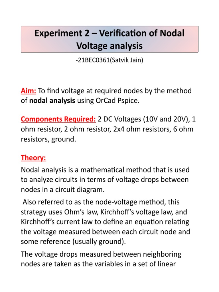 21BEC0361 Exp2 (Nodal) | PDF
