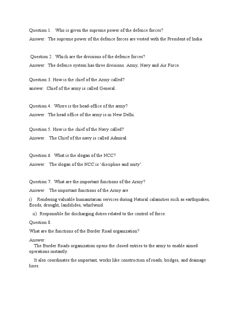 Armed Forces | PDF | Cadet | Regiment