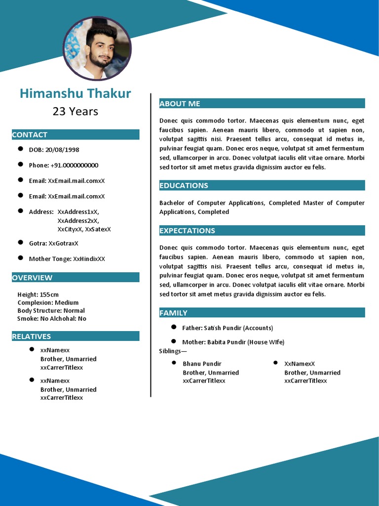 sample-mangal-biodata.docx | PDF