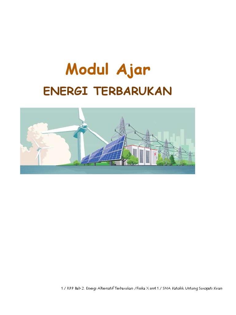 Modul Ajar: Energi Terbarukan | PDF