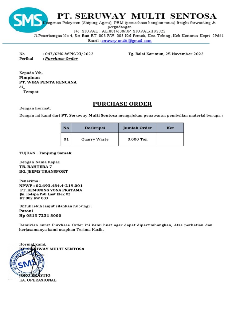 Po 3000 Tb. Bahtera | PDF