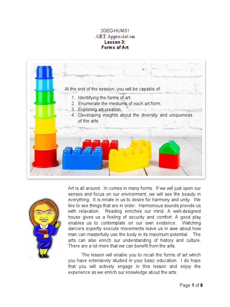 Worksheet-No-3-Forms of Art | PDF | Origami | Rubric (Academic)