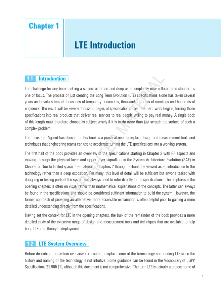LTE Introduction | PDF | High Speed Packet Access | Lte (Telecommunication)