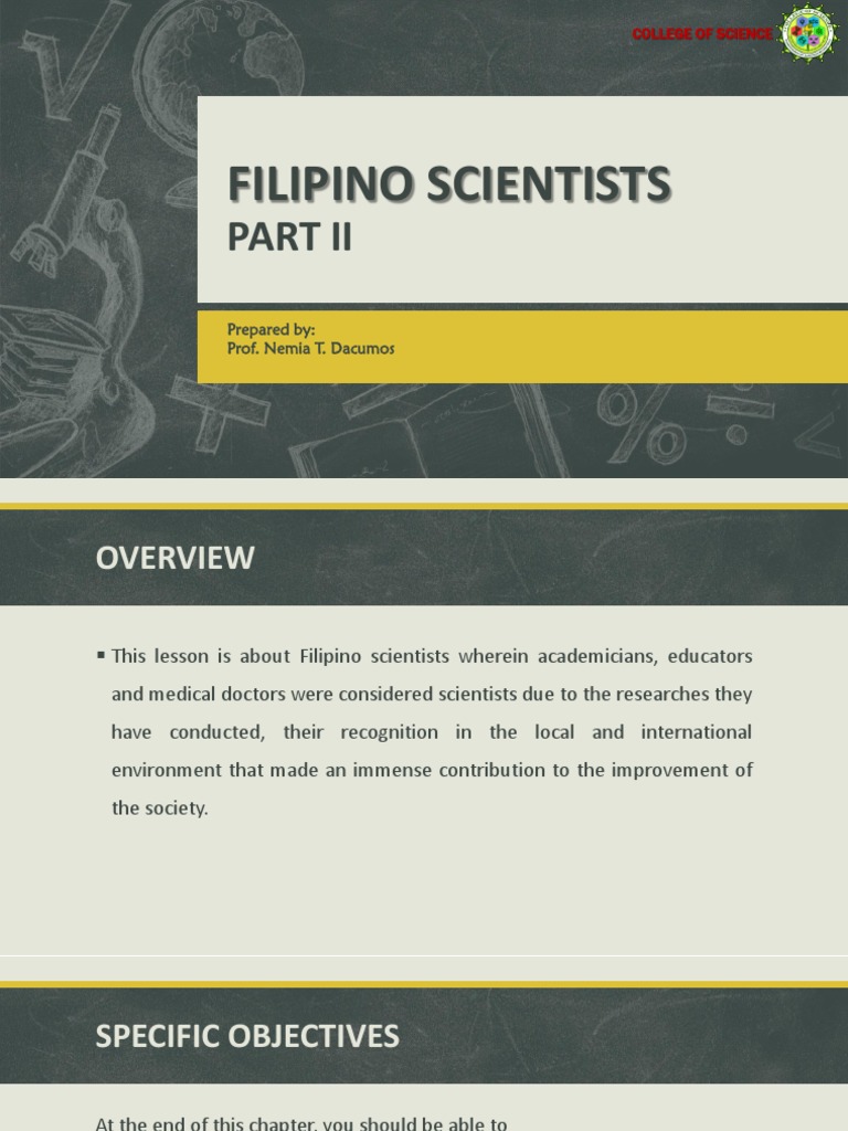 Chapter 5 FILIPINO SCIENTISTS PART 2 | PDF | Science | Physical Sciences