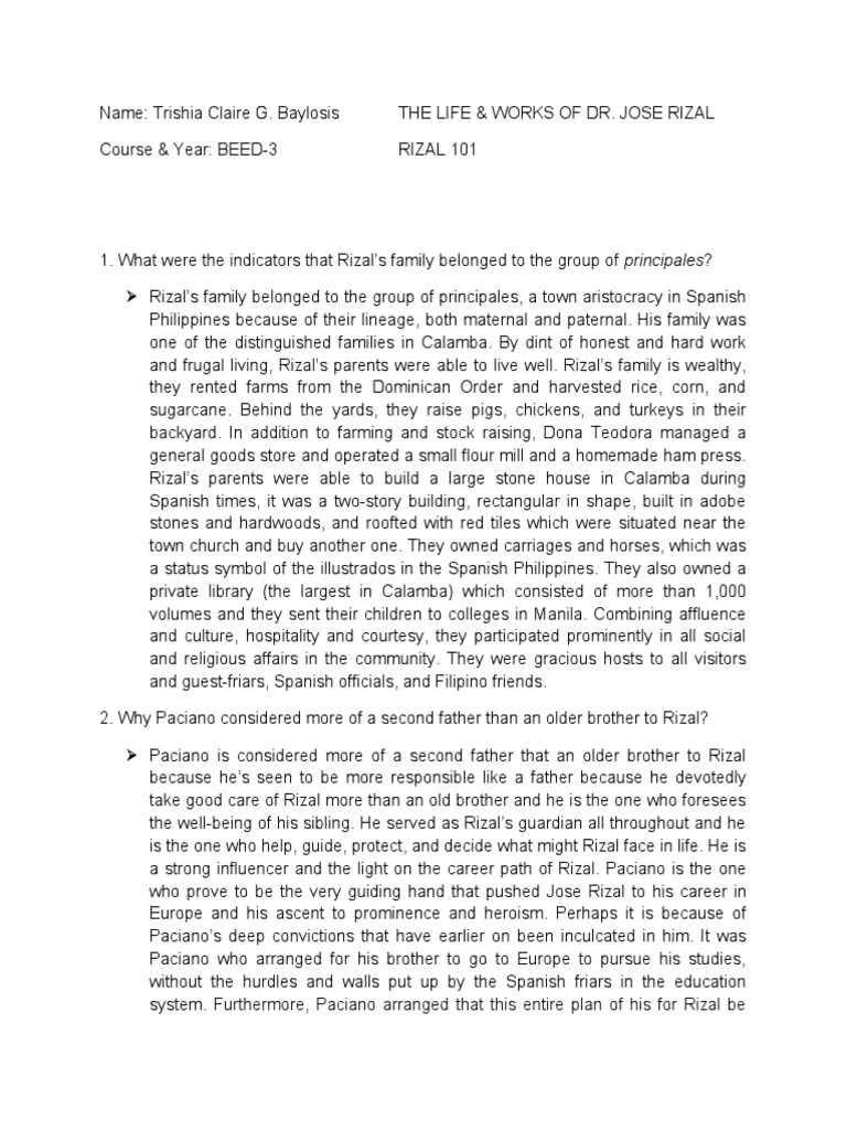 Rizal Class Discussion #2 | PDF