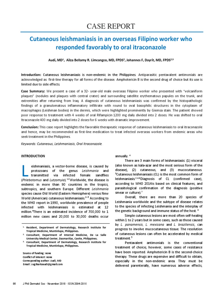 86 90 Case Report - Leishmaniasis - Audi - PDF 86 90 PDF | PDF ...