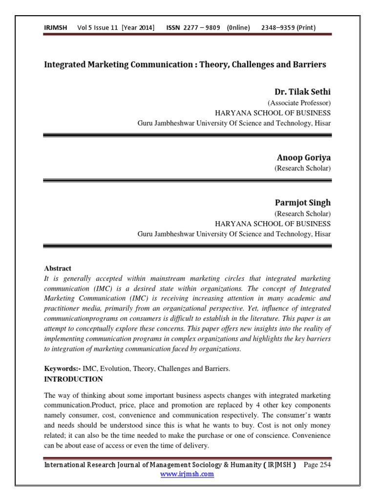 Integrated Marketing Communication Theor | PDF | Marketing ...