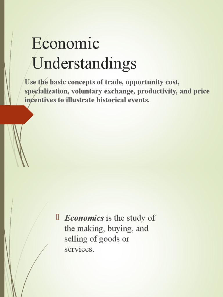 BASIC Economic - Understandings - PPT | PDF | Cotton | Prices