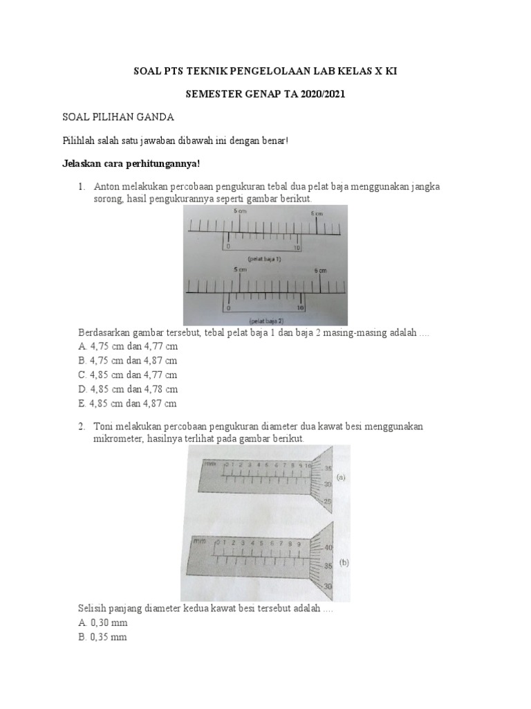 Soal PTS Pengelolaan Lab Kelas X | PDF