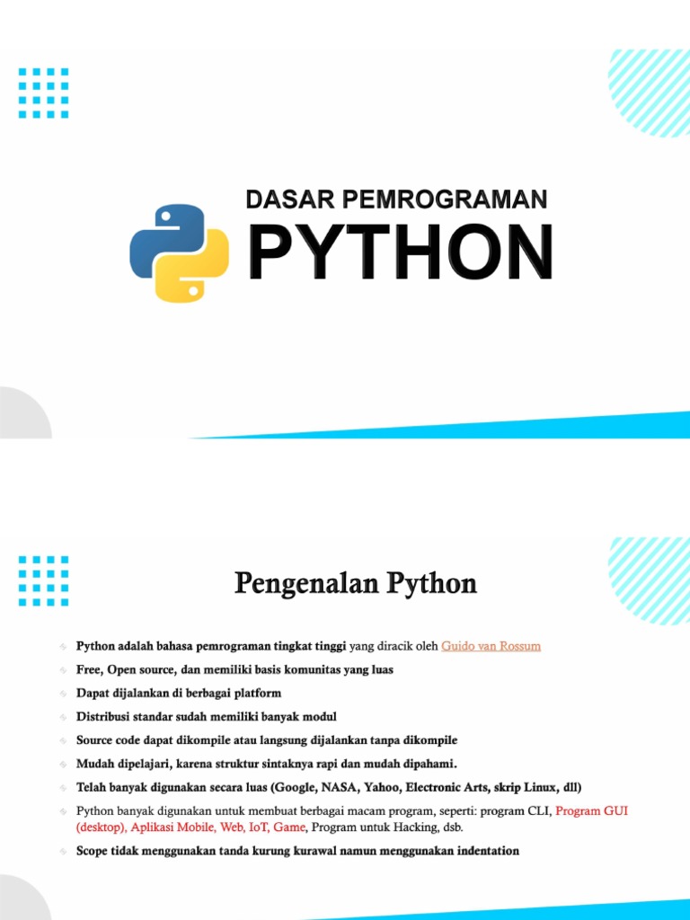 Pengenalan Python PDF | PDF