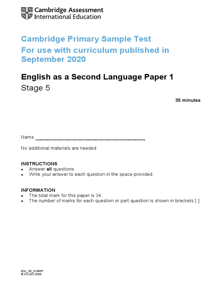 Cambridge Paper 1 | PDF | Question