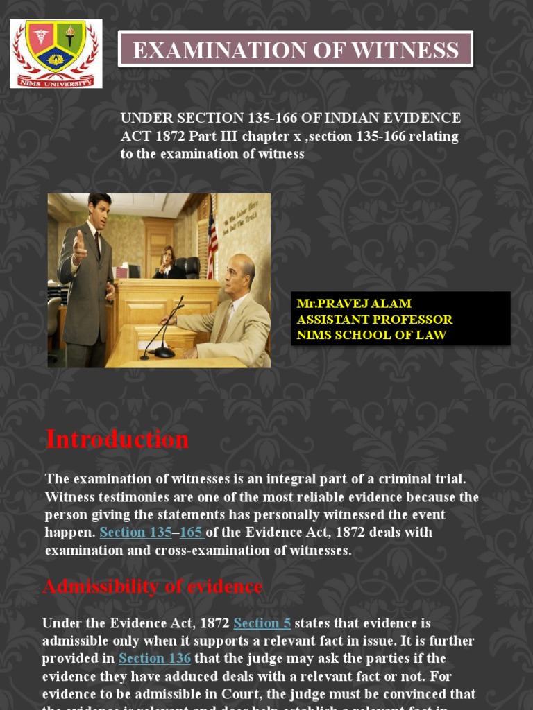 Examination of Witness 2 | PDF | Witness | Cross Examination