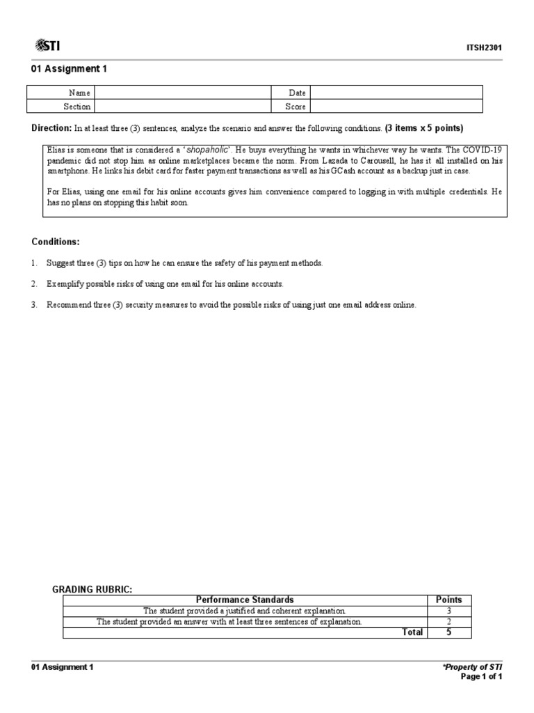 01 Assignment 1 Pdf 