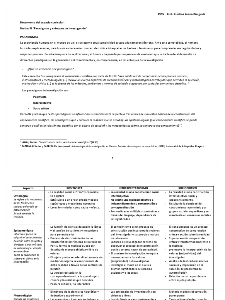 Paradigmas y Enfoque de Investigaciòn | PDF | Conocimiento | Paradigma