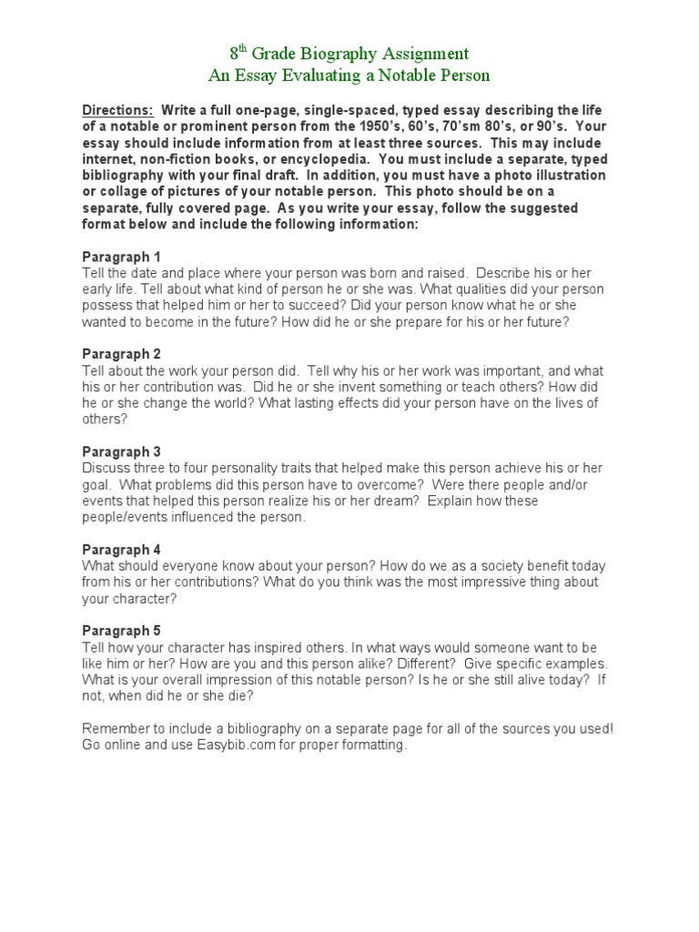 Biography Assignment15 | PDF