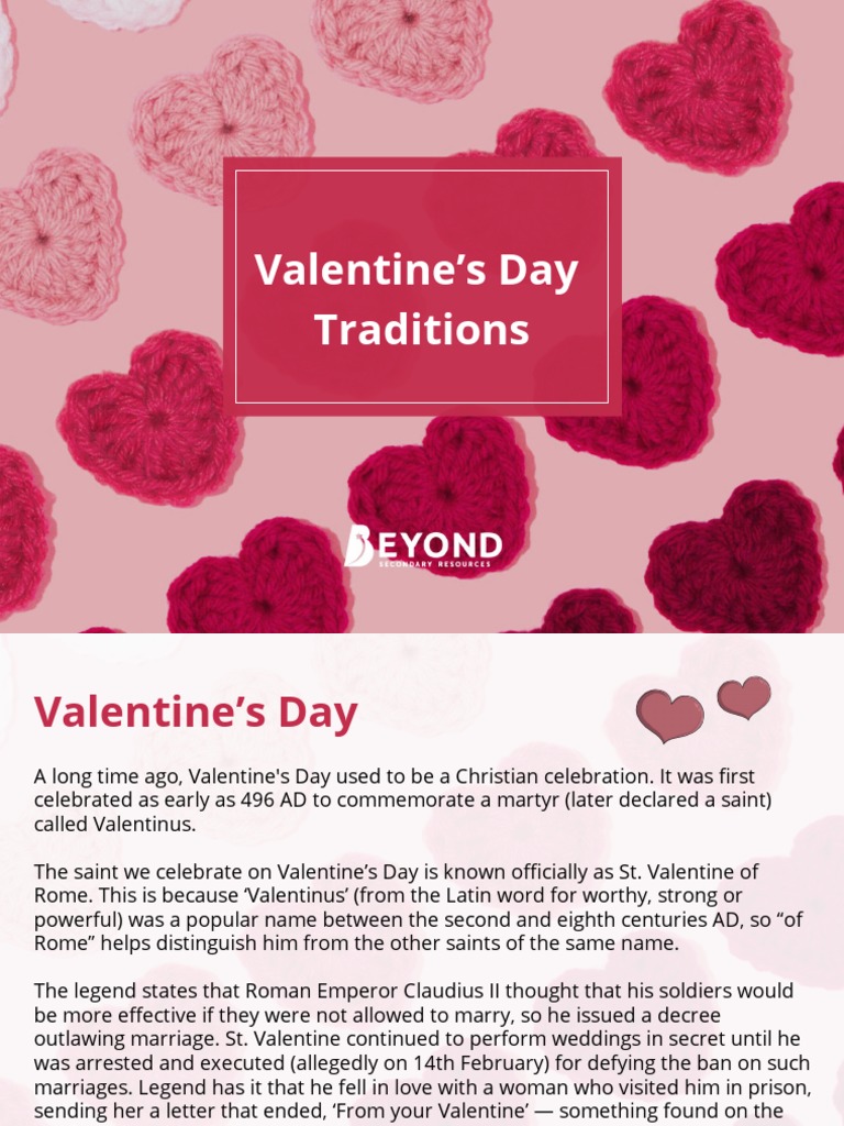 Valentines-Day-Traditions Ver 1 | PDF | Valentine's Day | Observances