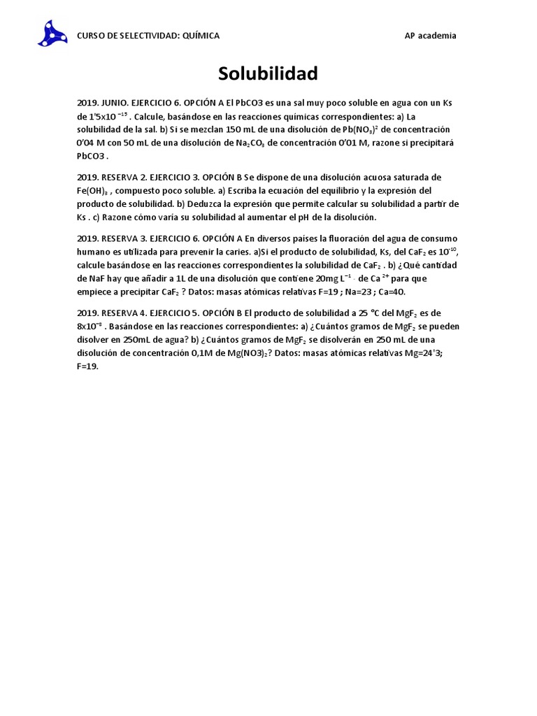Solubilidad | PDF