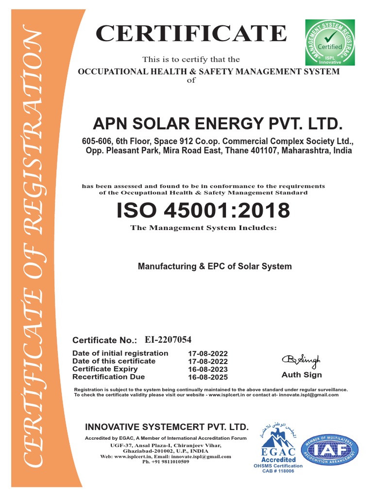APN Solar Energy - 45K | PDF | Regulation