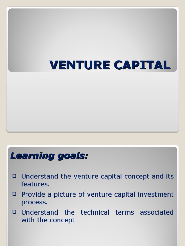 Venture Capital | PDF | Venture Capital | Corporate Finance