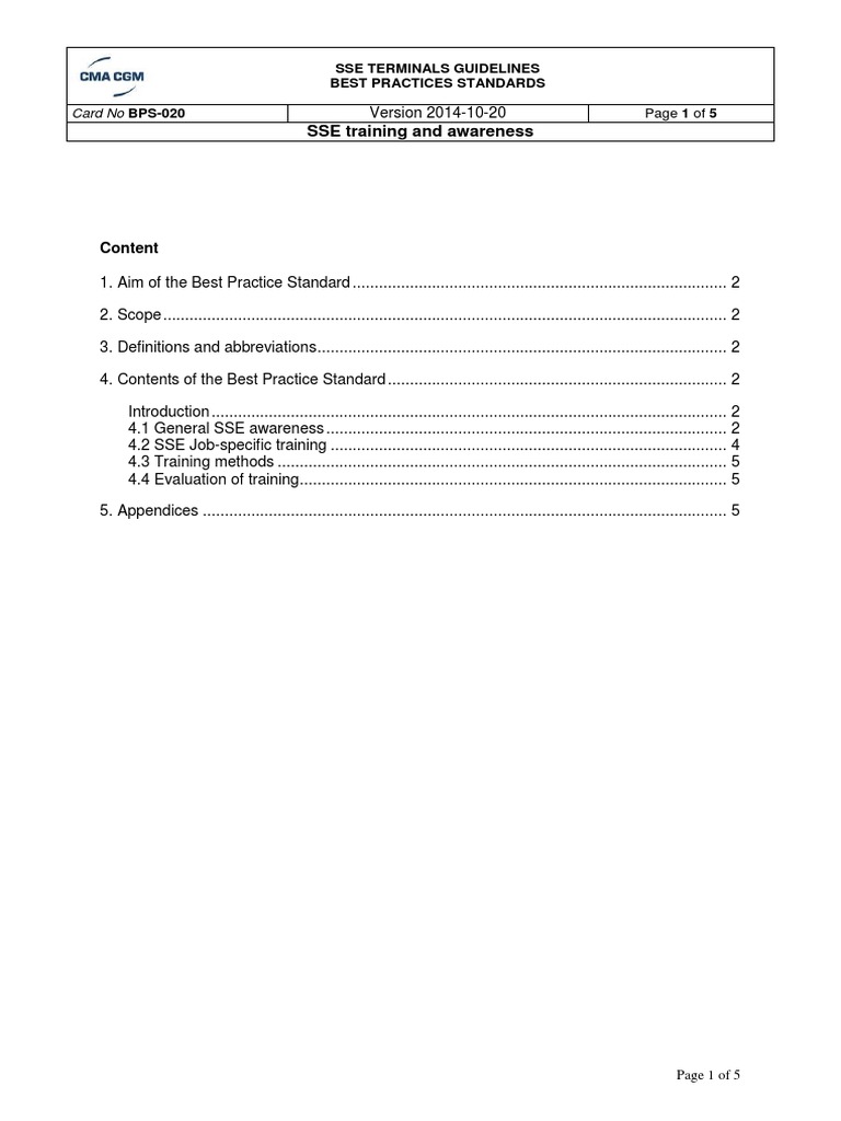 SSE Training Best Practices Guide | PDF | Employment | Business