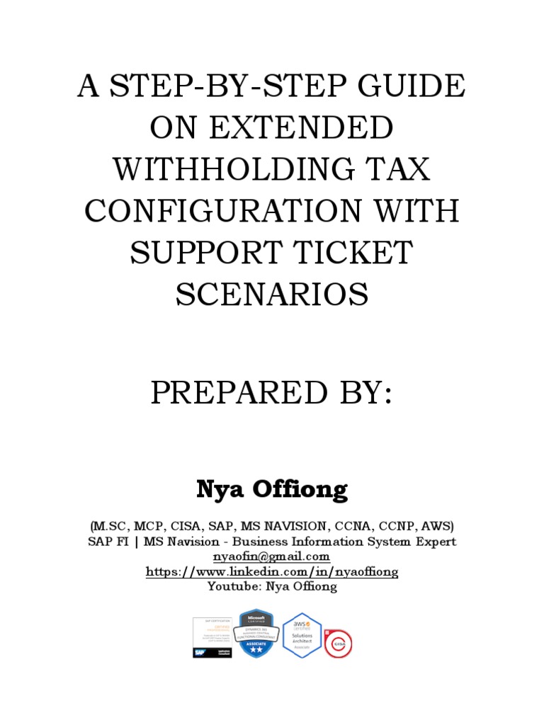 Extended Withholding Tax Configuration Sap Fi Download Free Pdf 9265