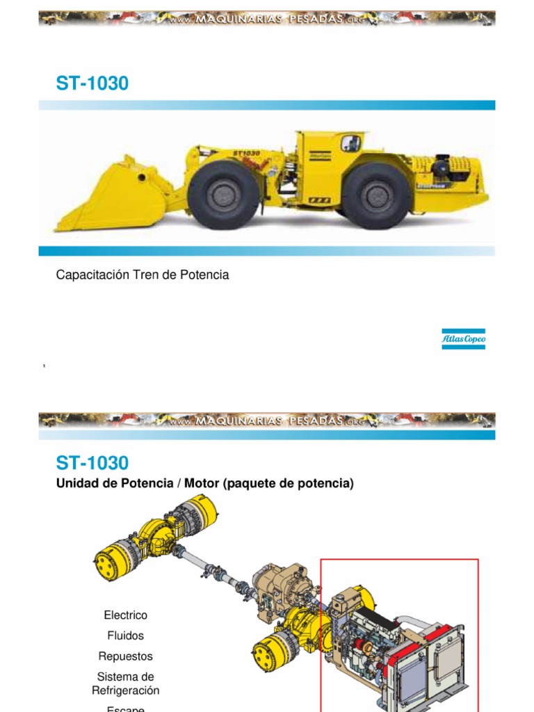 Curso Tren Potencia Scooptram St1030 Atlas Copco | PDF